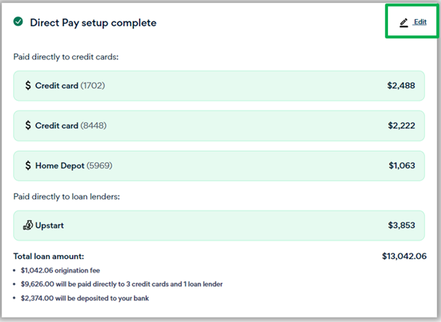 How do I complete my Direct Pay setup? – Best Egg Help Center